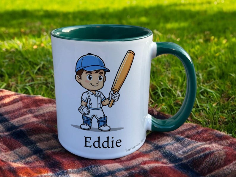 Personalised Cricket Mug, Gift for Cricket Lover, Thank You Present for ...