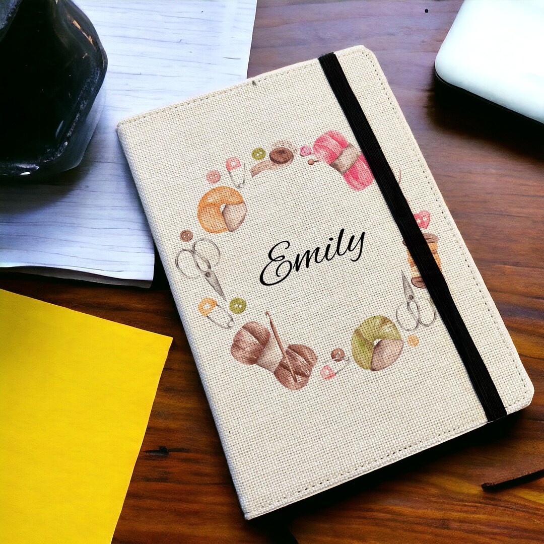 Personalised Sewing A5 Notebook Custom Knitting Lined Journal Reusable ...