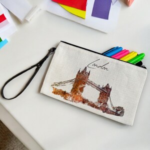 Personalised London Pencil Case, Gift for Kids, Back to School Supplies ...