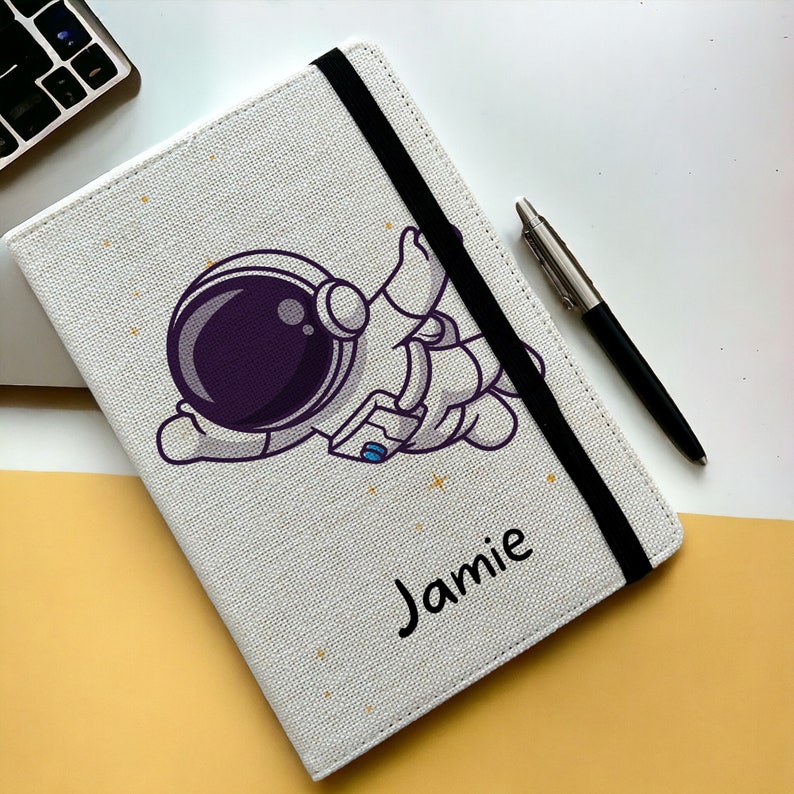 Personalised Astronaut A5 Notebook - Custom Space Lined Journal ...