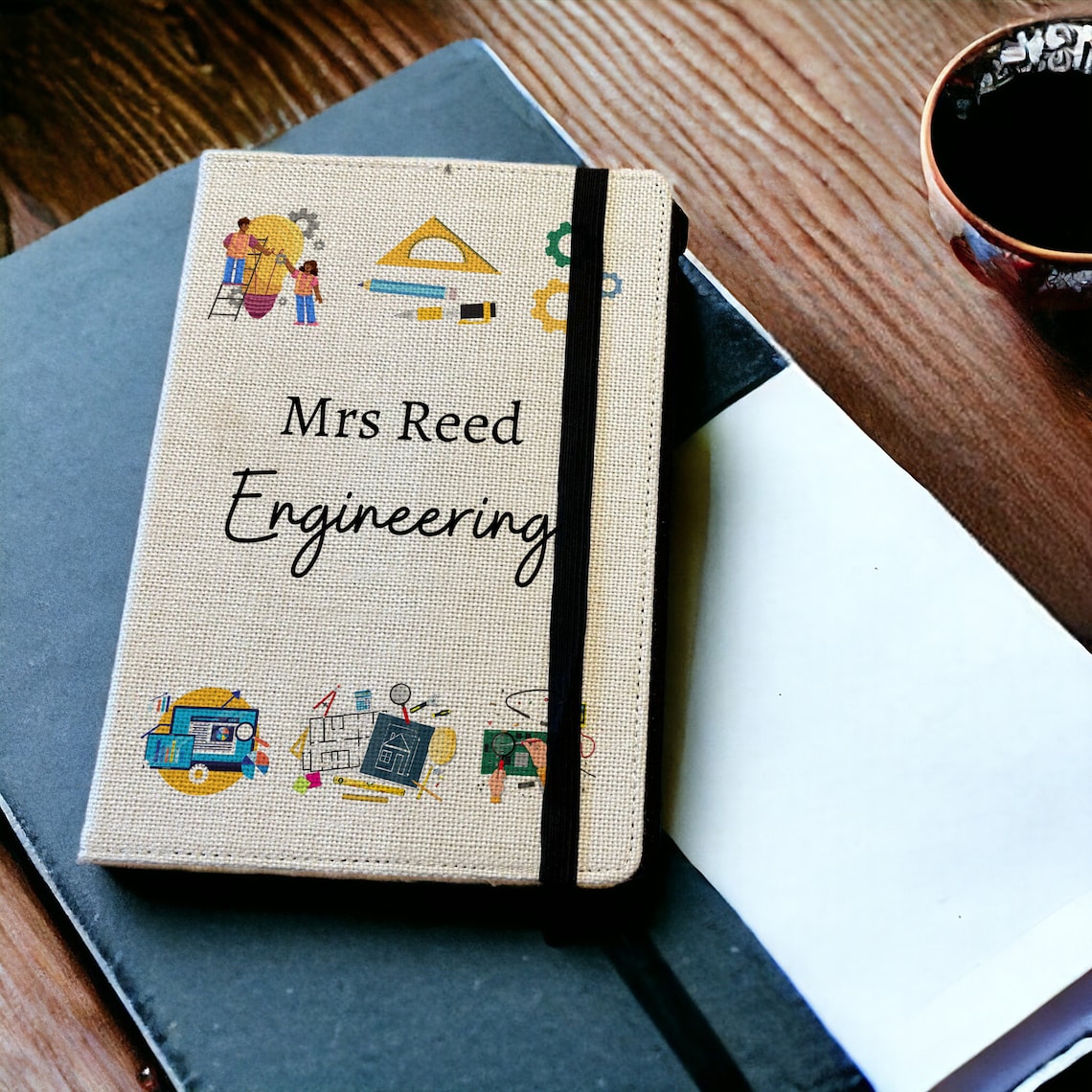 Personalised Engineering A5 Notebook - Custom Teacher Lined Journal ...