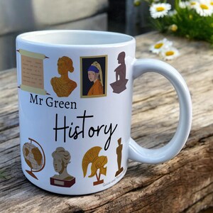 Personalised History Teacher Mug, Gift for Ancient History Lover, Thank ...