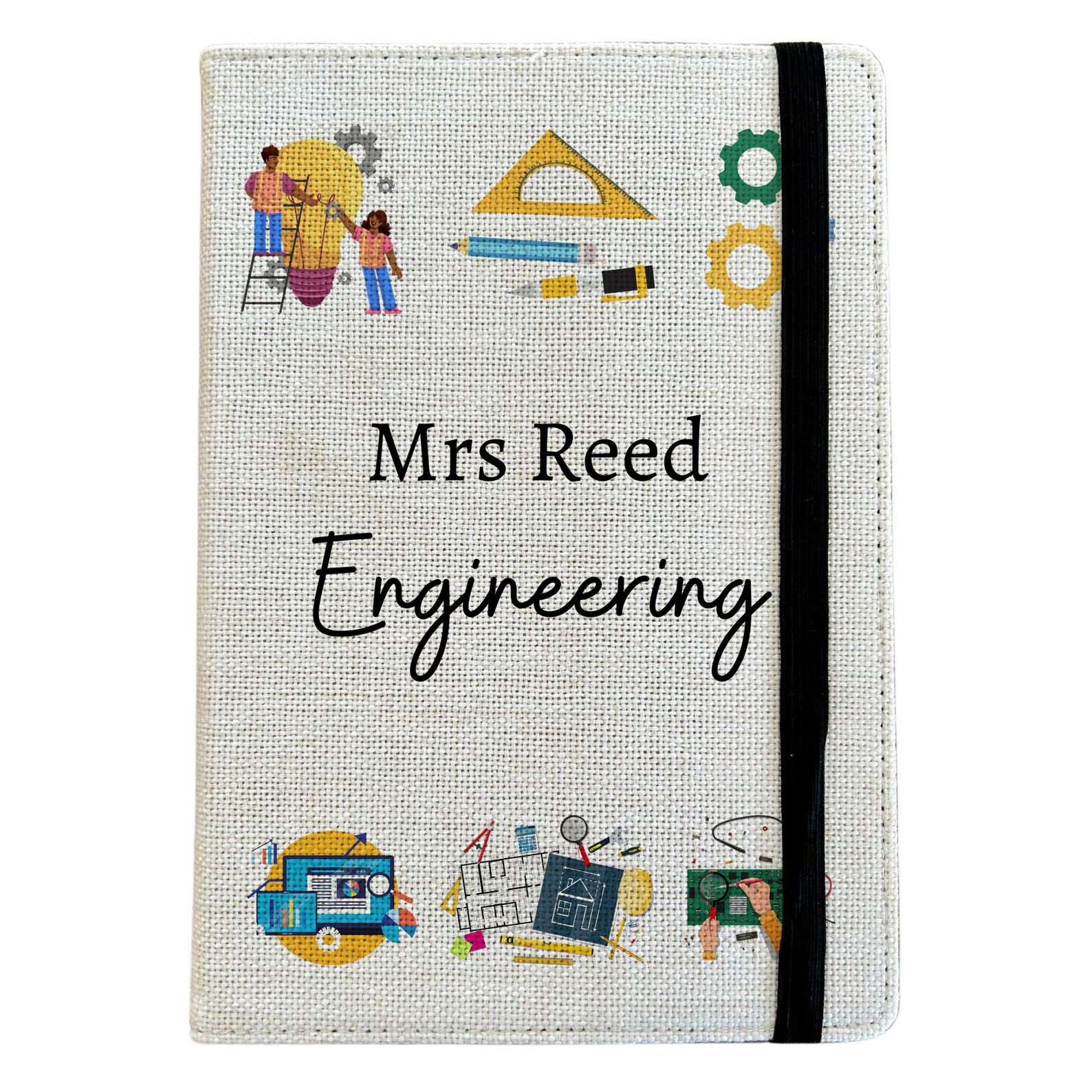 Personalised Engineering A5 Notebook - Custom Teacher Lined Journal ...