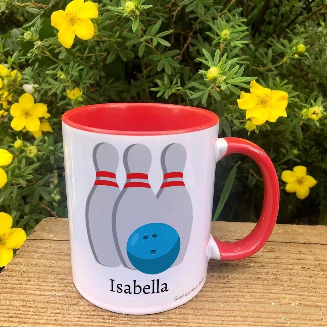 Personalised Bowling Pin Mug Gift - Present for Bowling Lovers - Gifts ...