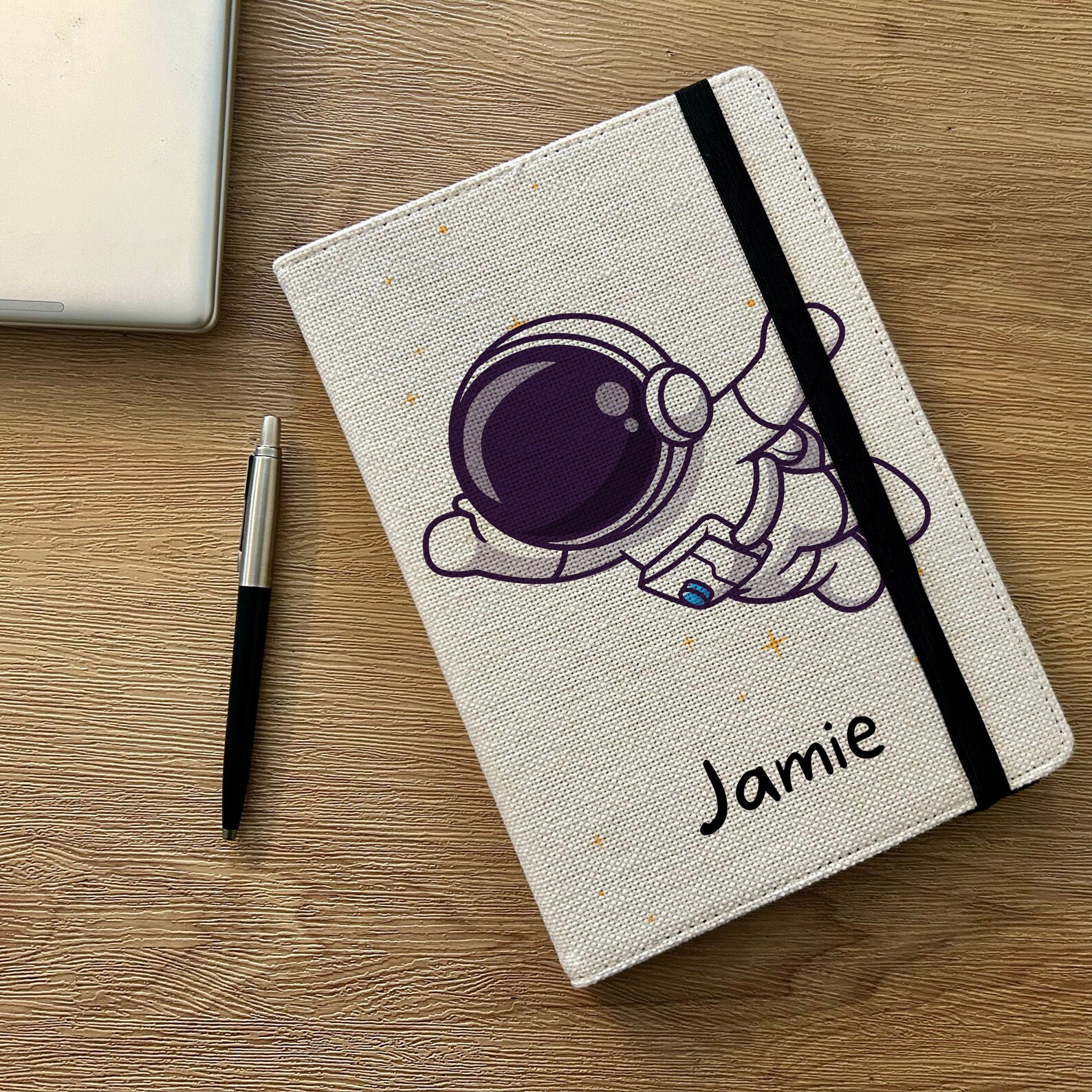 Personalised Astronaut A5 Notebook - Custom Space Lined Journal ...