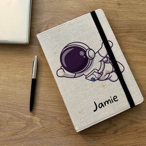 Personalised Astronaut A5 Notebook - Custom Space Lined Journal ...