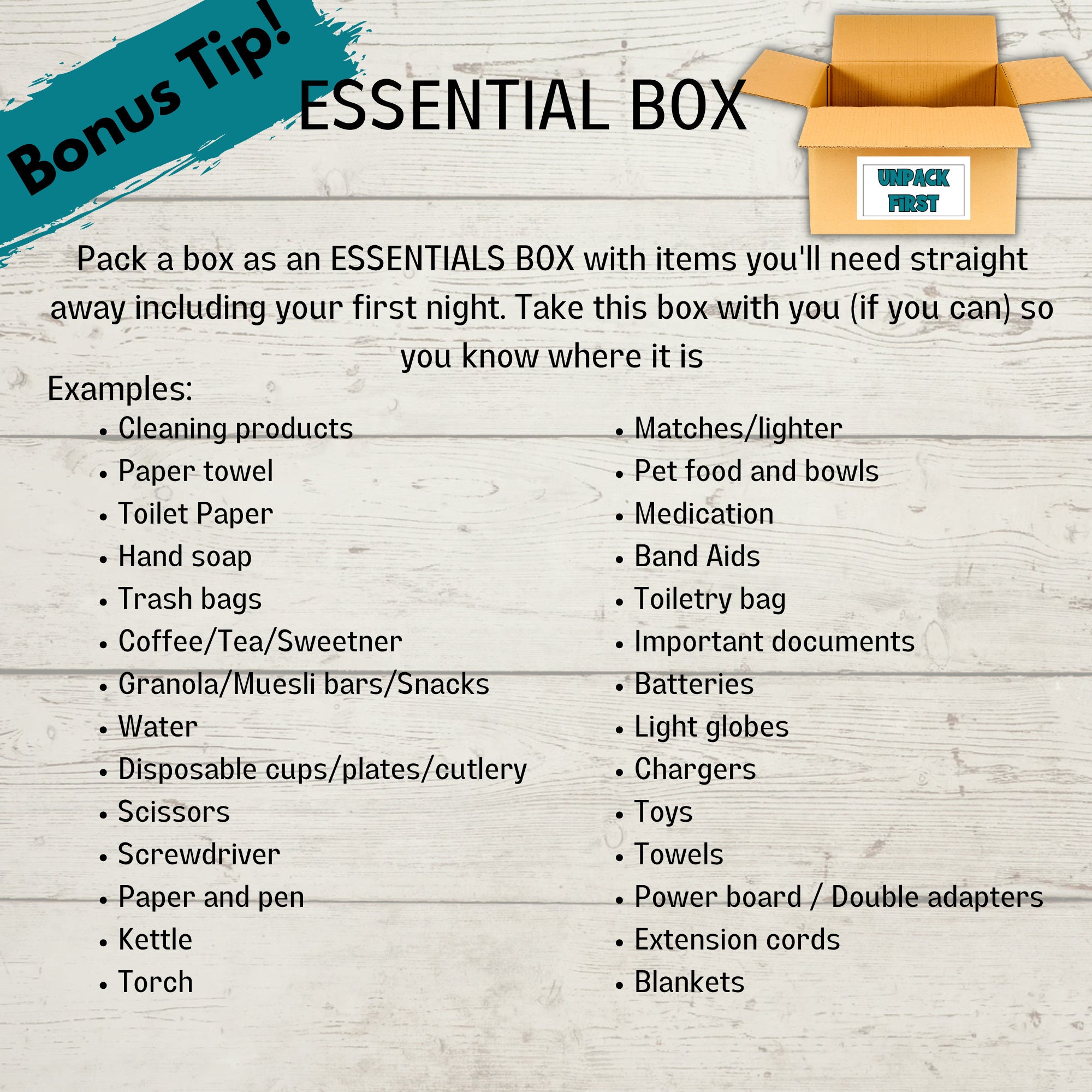 Moving Box Label Printables, Instant Download Moving Box Labels to ...