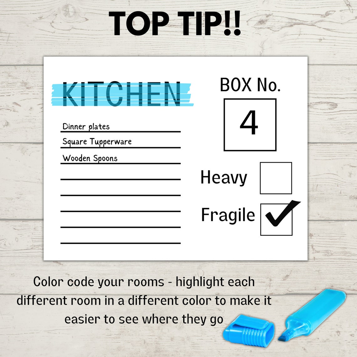 Moving Box Label Printables, Instant Download Moving Box Labels to ...