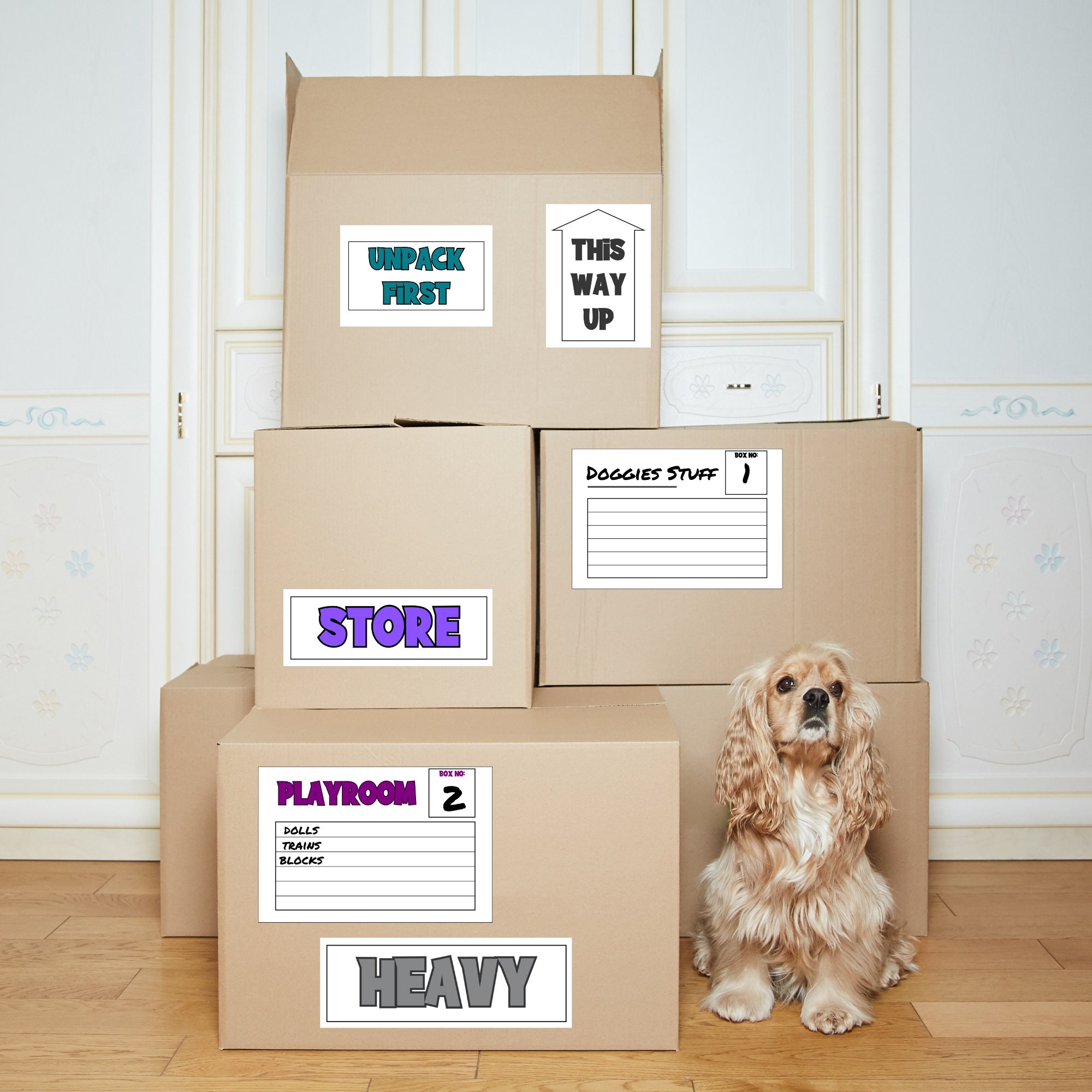 Moving Box Label Printables, Instant Download Moving Box Labels to ...