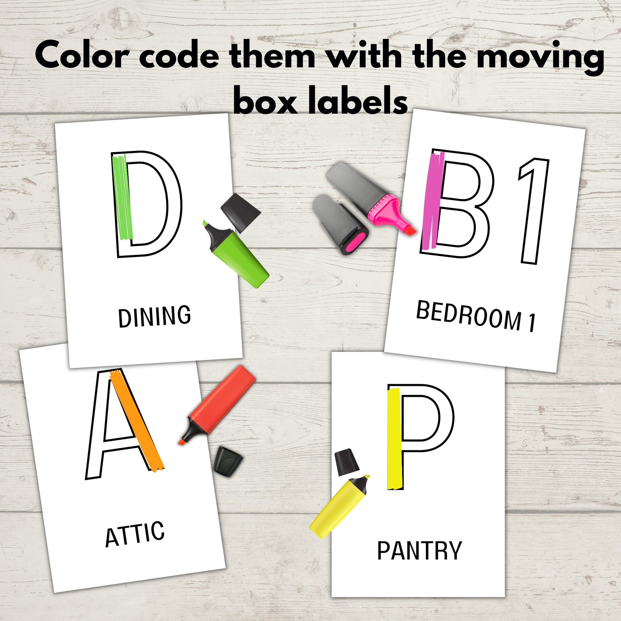 Moving Box Label Printables, Instant Download Moving Box Labels to ...