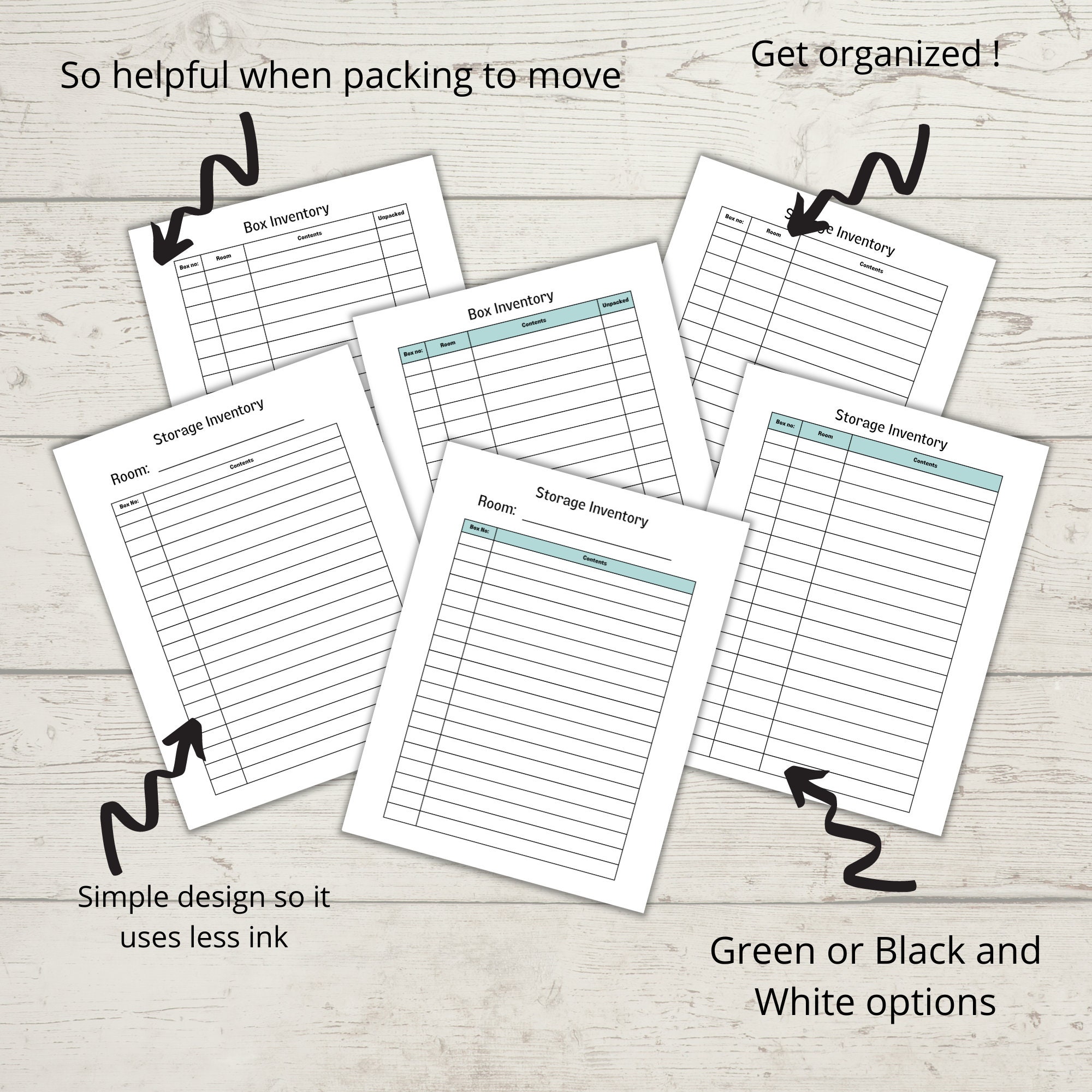 Moving Box Inventory List, Keep Track of What is in Each Box. - Etsy