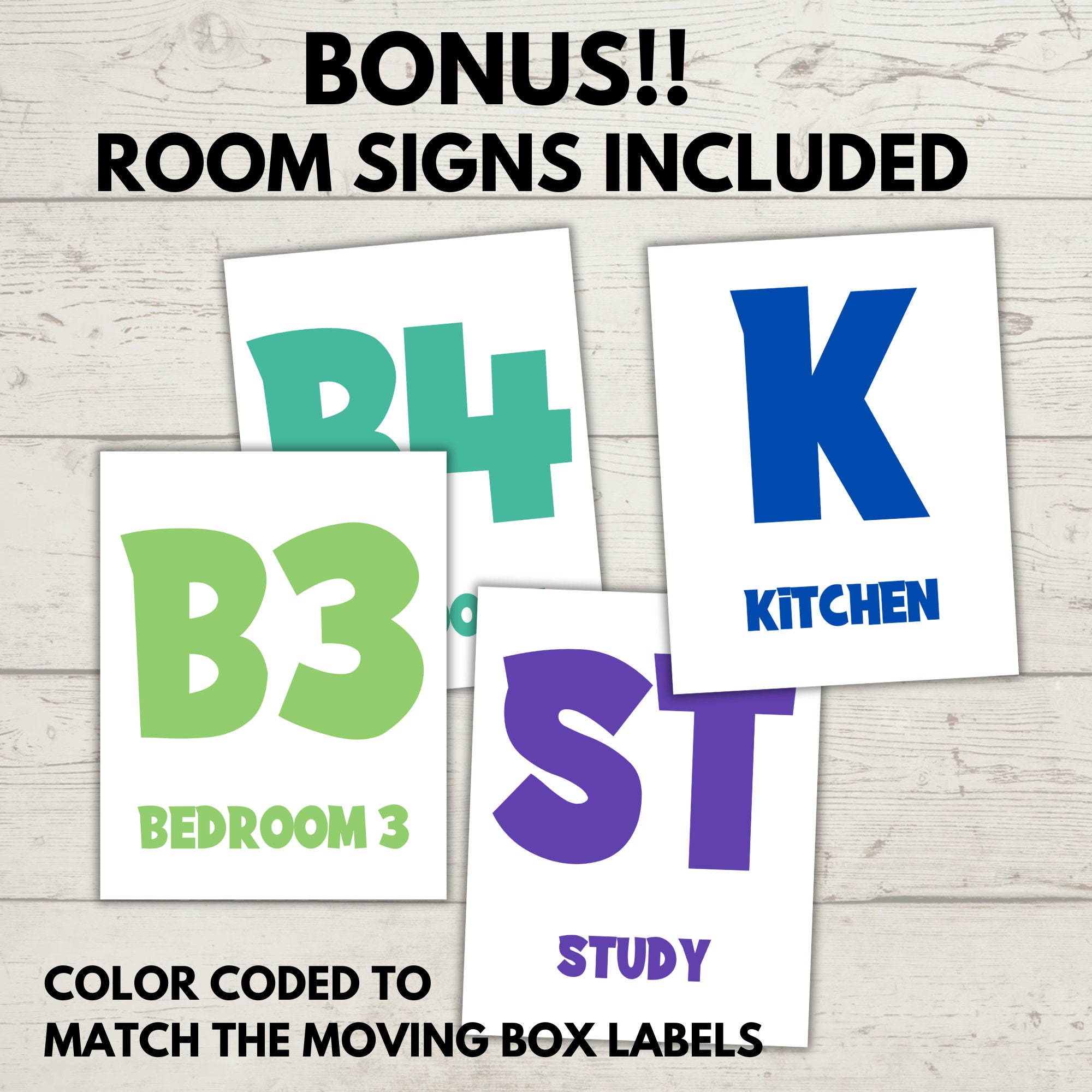 Moving Box Label Printables, Instant Download Moving Box Labels to ...