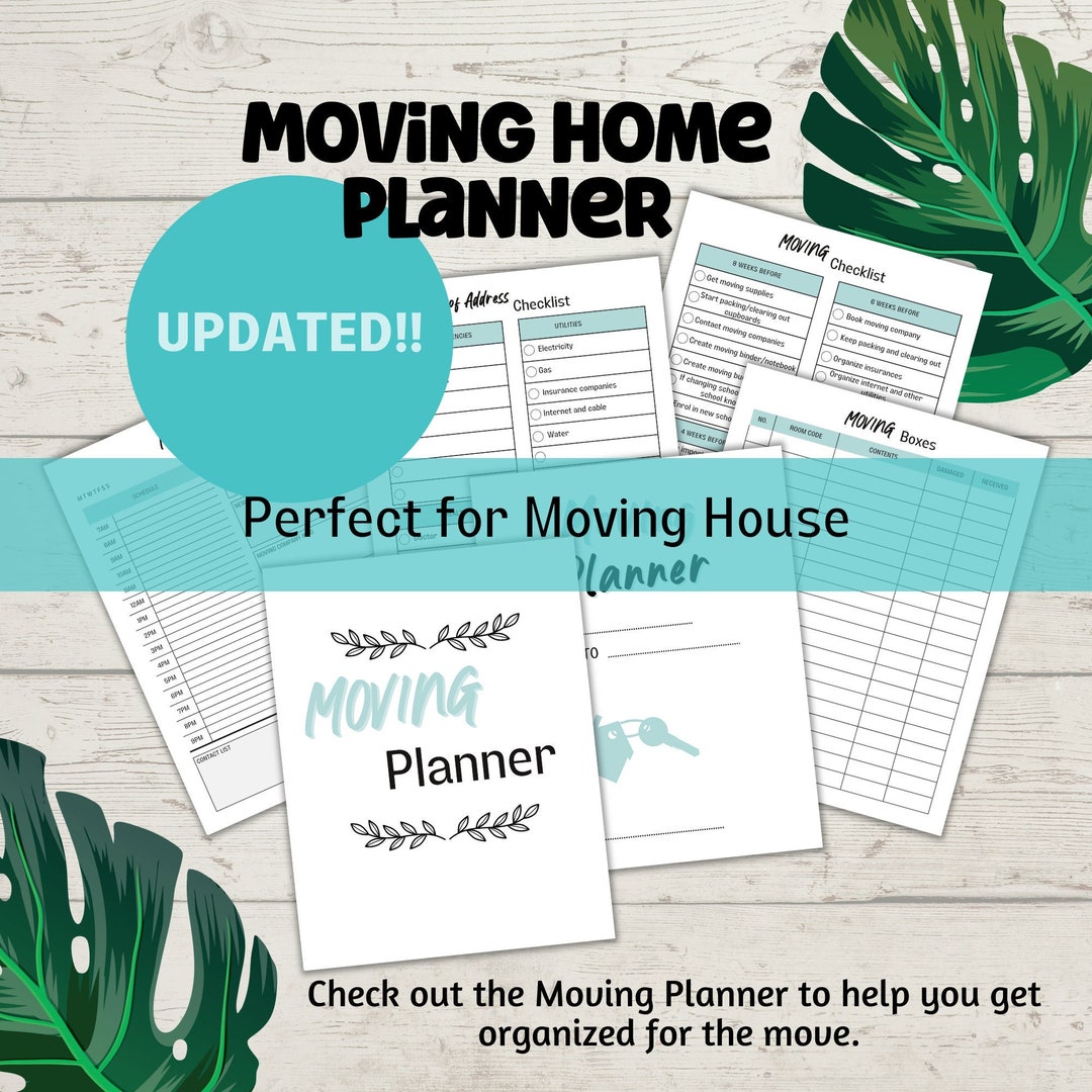 Moving Planner Printable for a More Organized House Move - Etsy