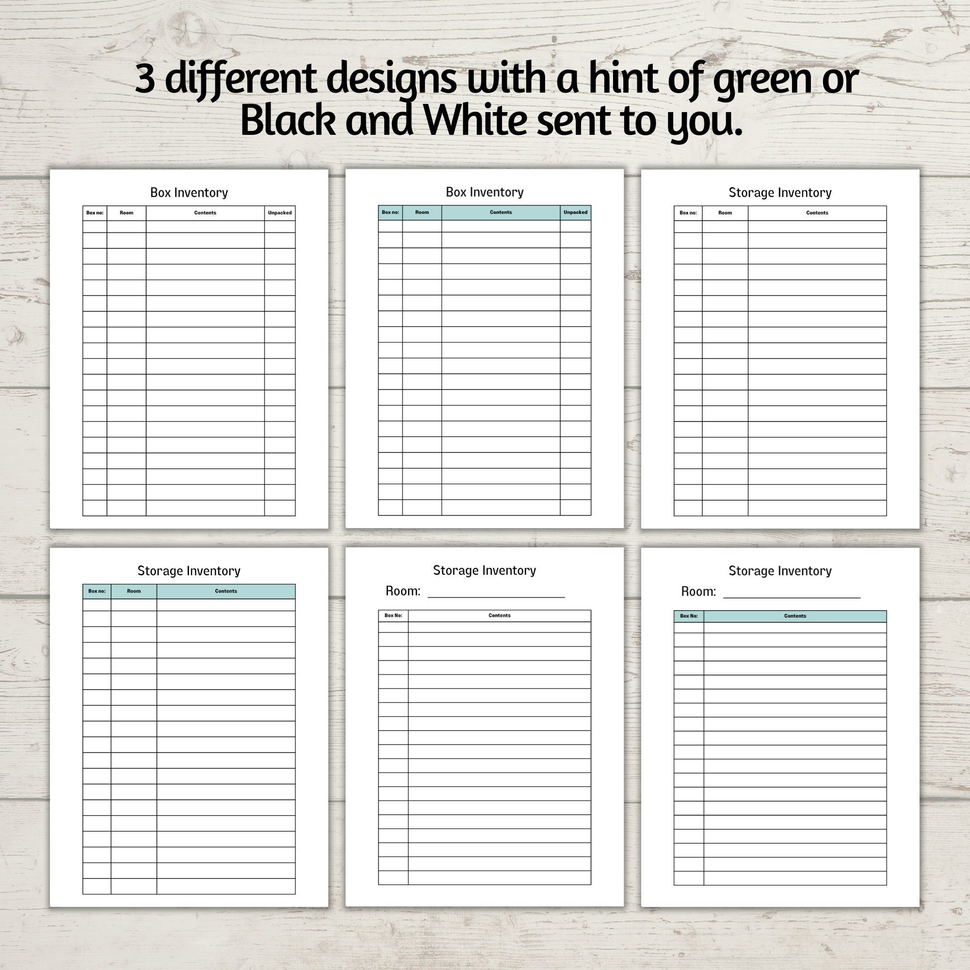 Moving Box Inventory List, Keep Track of What is in Each Box. - Etsy