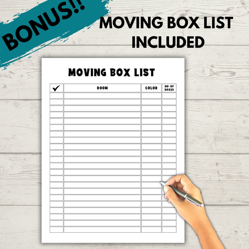 Moving Box Label Printables, Instant Download Moving Box Labels to ...