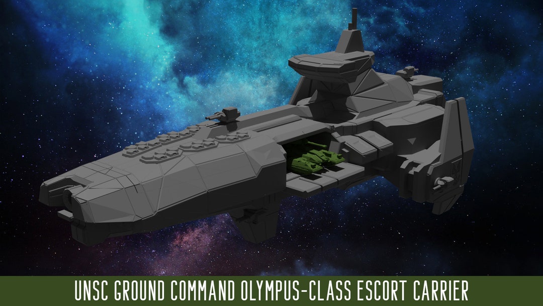 UNSC Ground Command Olympus-class Escort Carrier - Etsy UK