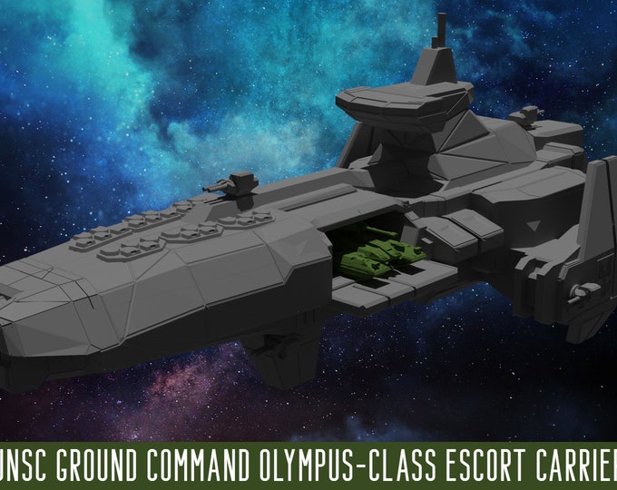 UNSC Ground Command Olympus-class Escort Carrier - Etsy