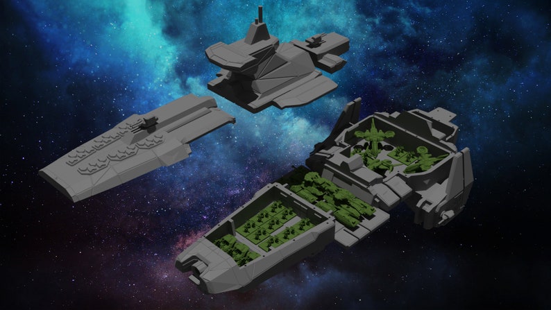 UNSC Ground Command Olympus-class Escort Carrier - Etsy