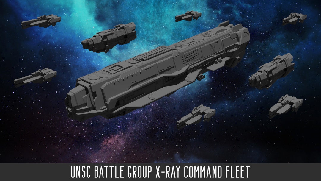 UNSC Battle Group X-ray Command Fleet - Etsy