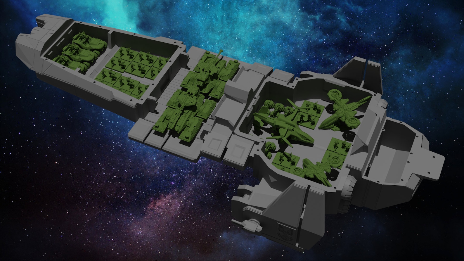 UNSC Ground Command Olympus-class Escort Carrier - Etsy