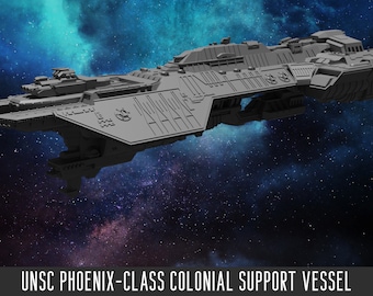 HALO Spirit of Fire CFV-88 UNSC Phoenix Class Support Vessel Model With ...