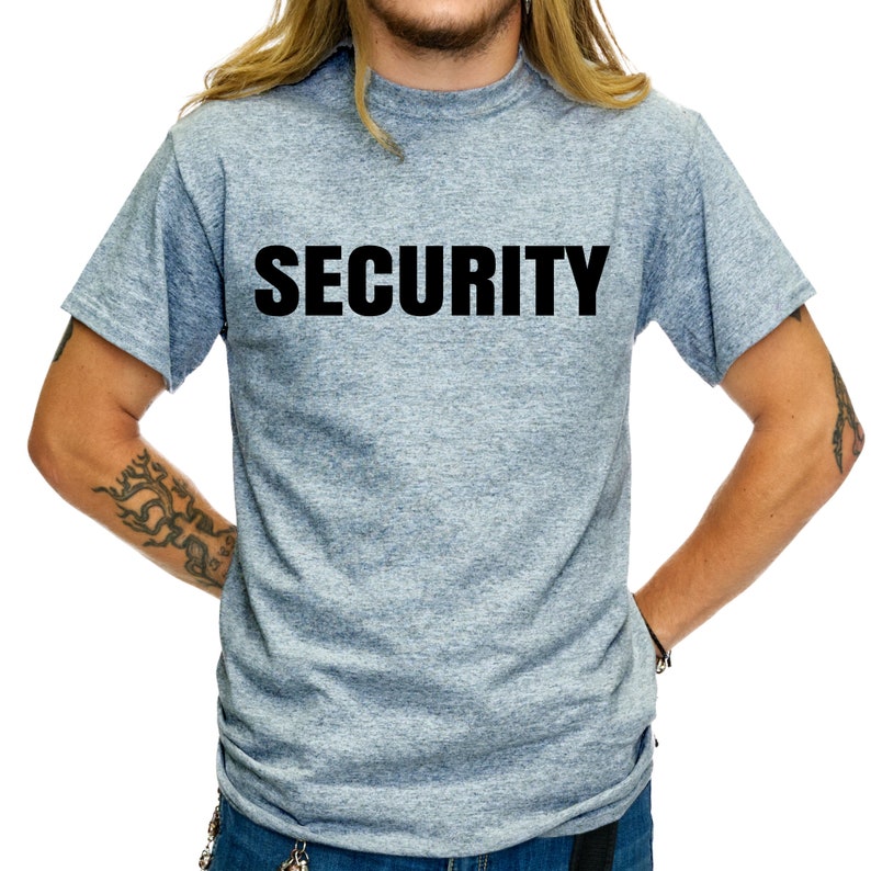 Security T Shirt, Security Shirts, Black Gray White Shirts - 702shirts ...
