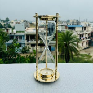 Personalized Wedding Ceremony Hourglass Sand Timer, Gold Brass Finish ...