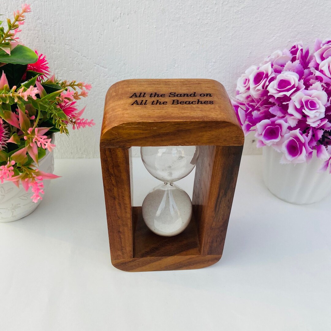 Personalized Hour Glass, Engraved Wooden Hour Glass, Personalized Sand ...