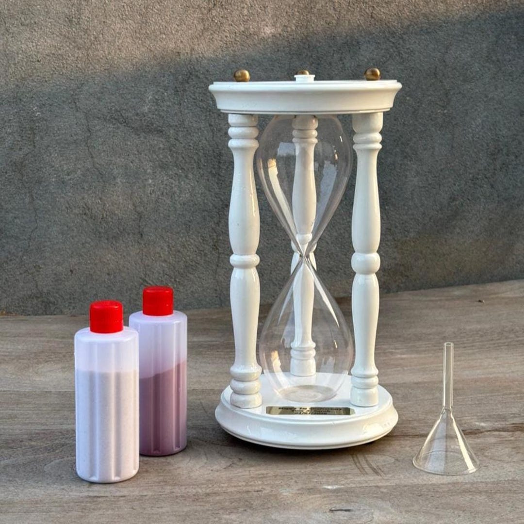 Engraved Unity Sand Hourglass | Wedding Keepsake, Multi-color Sand - Etsy
