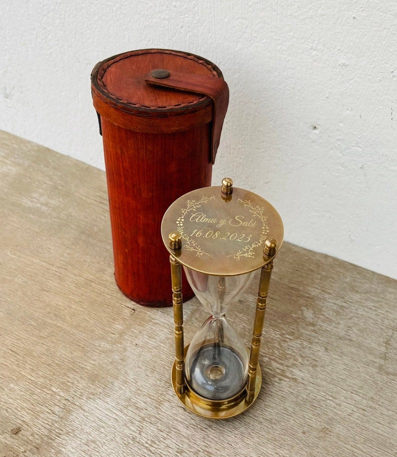 Personalized Hourglass, Wedding Set With Lather Box, Unity Ceremony ...