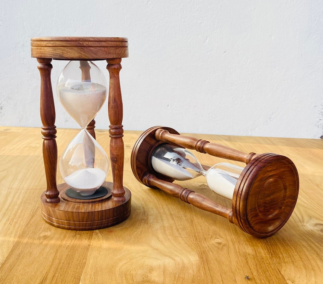 Antique Wooden Sand Timer Vintage Hourglass Handmade Collectible Sand ...