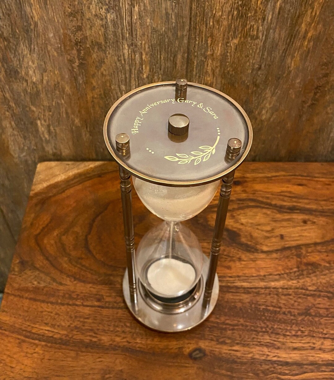 Brass Personalized Fillable Hourglass, Vintage Ceremony, Beach Sand ...