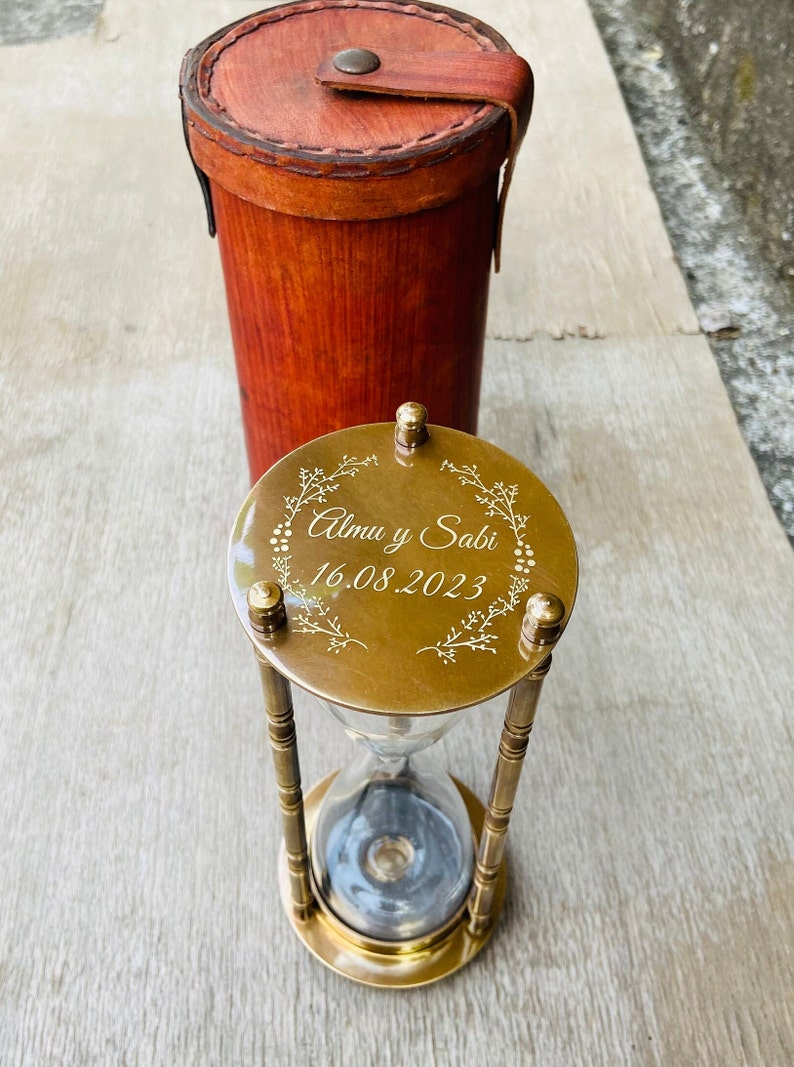 Personalized Hourglass, Wedding Set With Lather Box, Unity Ceremony ...