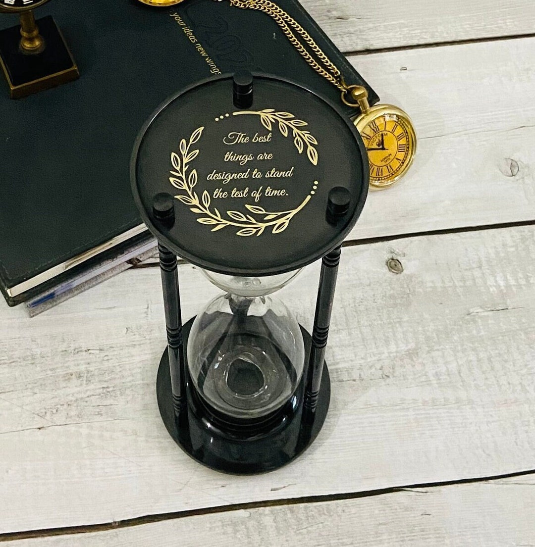 Personalized Sand Ceremony Hourglass: Brass & Glass Unity Sand Timer - Etsy