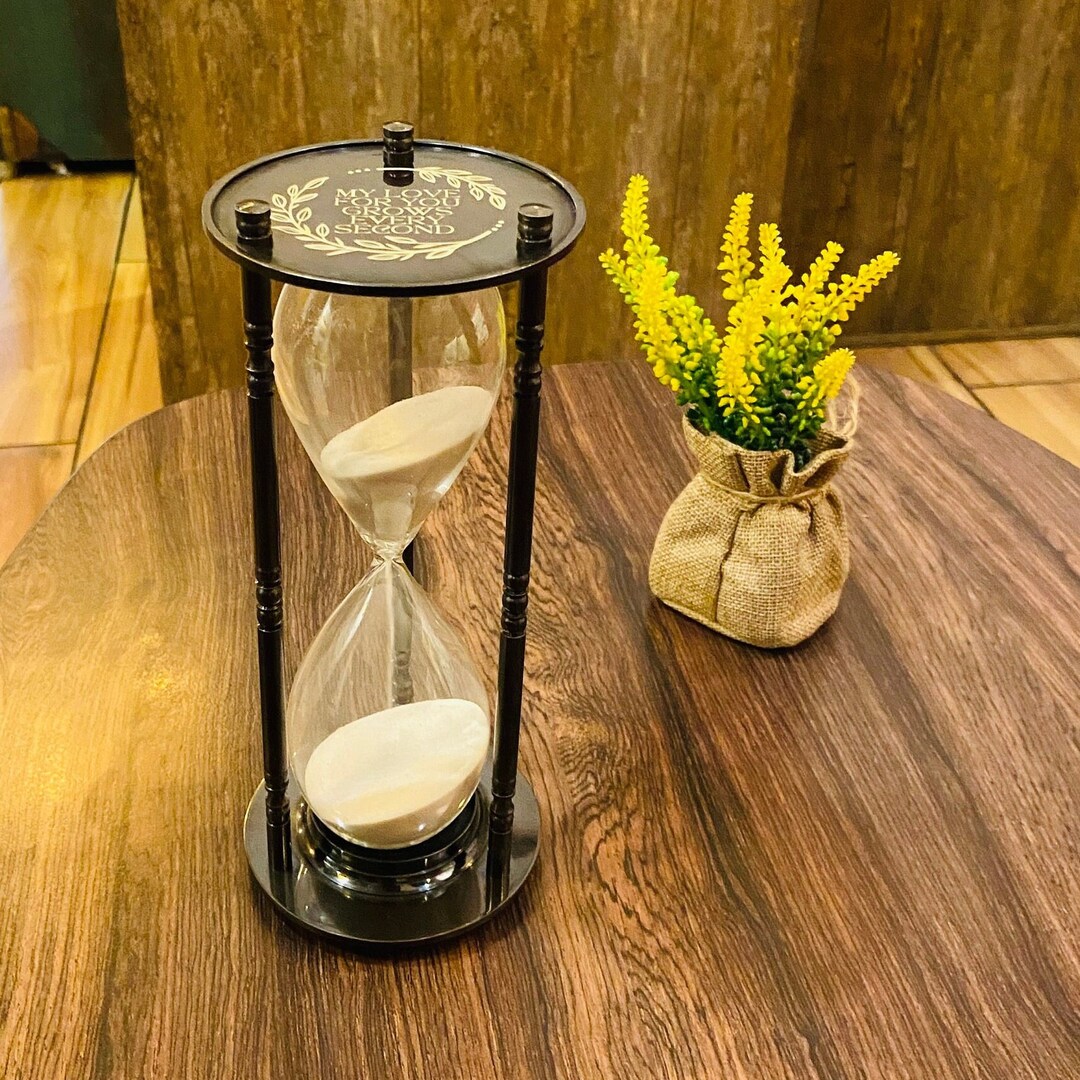 Brass Personalized Fillable Hourglass, Vintage Ceremony, Beach Sand ...