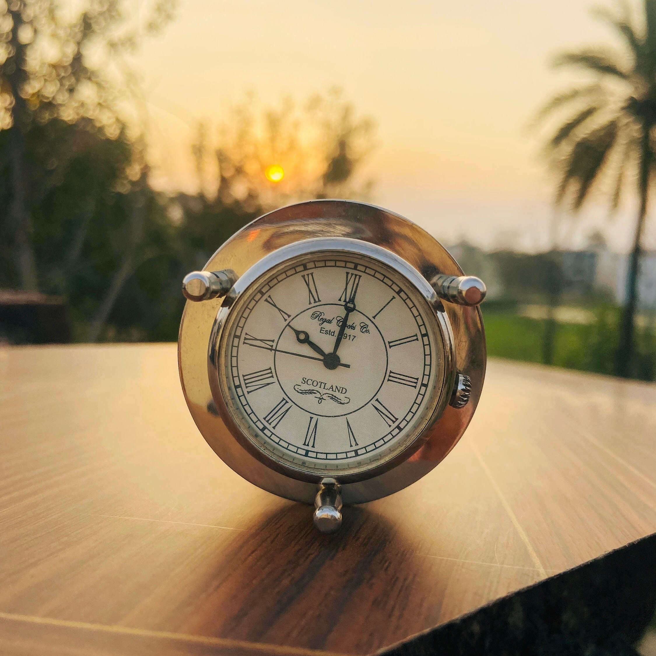 Antique Brass Hourglass Sand Timer With Compass & - Etsy