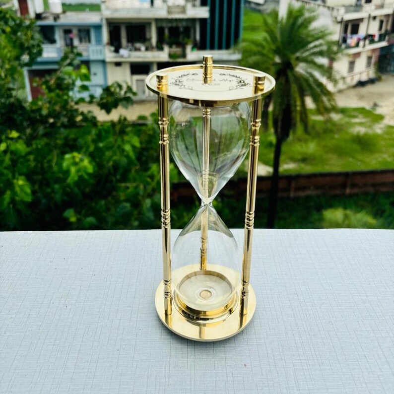 Personalized Wedding Ceremony Hourglass Sand Timer, Gold Brass Finish ...