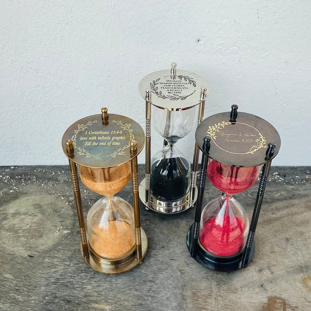 Engraved Hourglass: Unity Sand Timer With Case - Custom Keepsake - Etsy