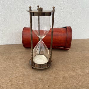 Personalized Sand Ceremony Hourglass: Brass & Glass Unity Sand Timer - Etsy