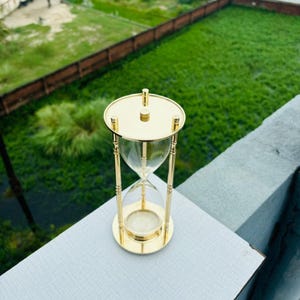 Personalized Wedding Ceremony Hourglass Sand Timer, Gold Brass Finish ...