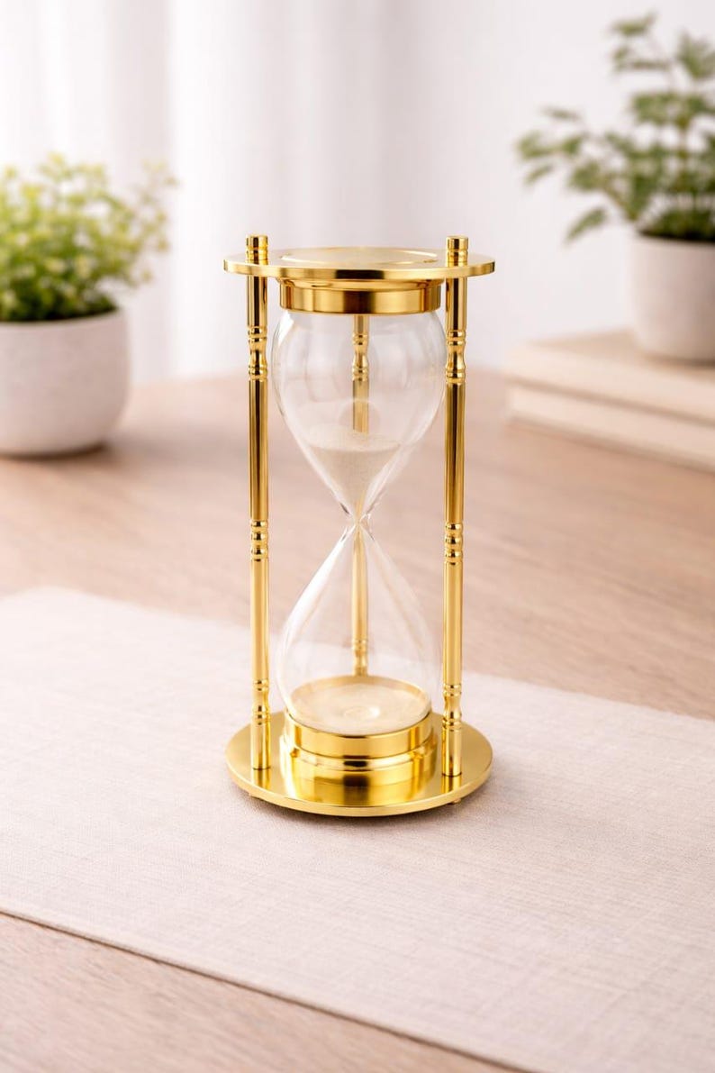 Personalized Wedding Ceremony Hourglass Sand Timer, Gold Brass Finish ...