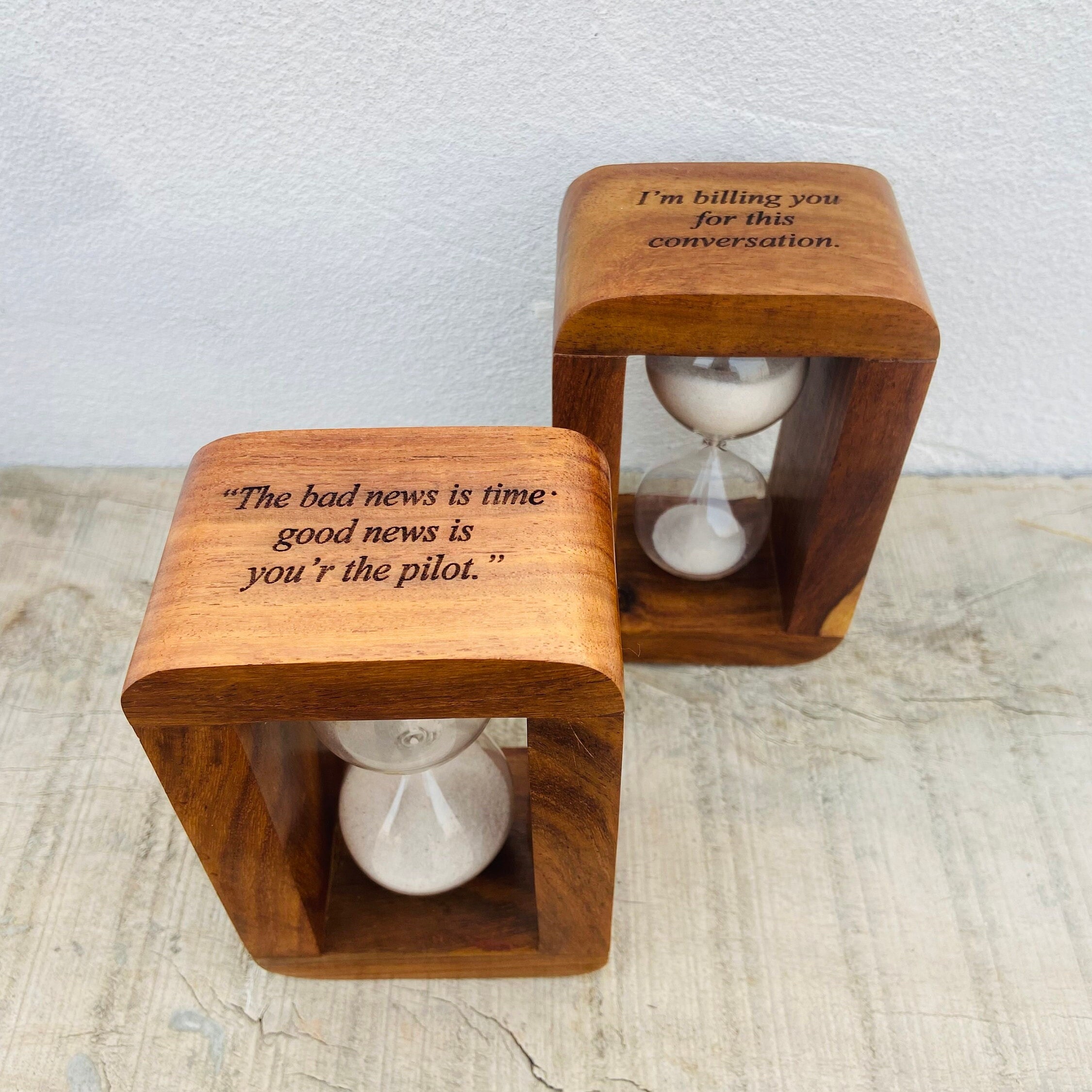 Personalized Hour Glass Engraved Wooden Hour Glass - Etsy