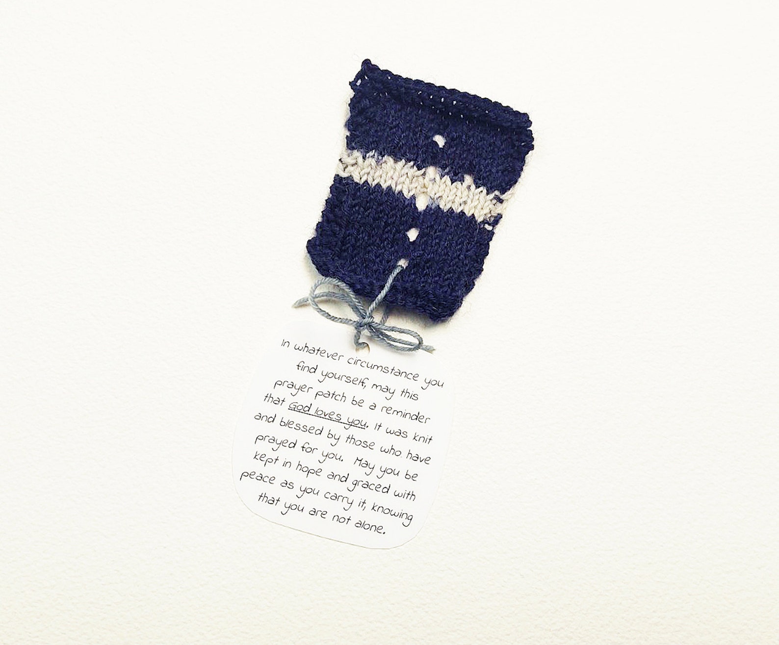 Prayer Cloth / Prayer Patch (knitted) With Laminated Prayer (mini Size ...