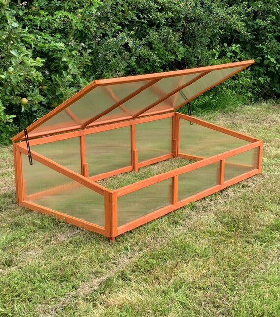 Mini Greenhouse Wooden Framed Polycarbonate Cold Frame 76cm X Etsy