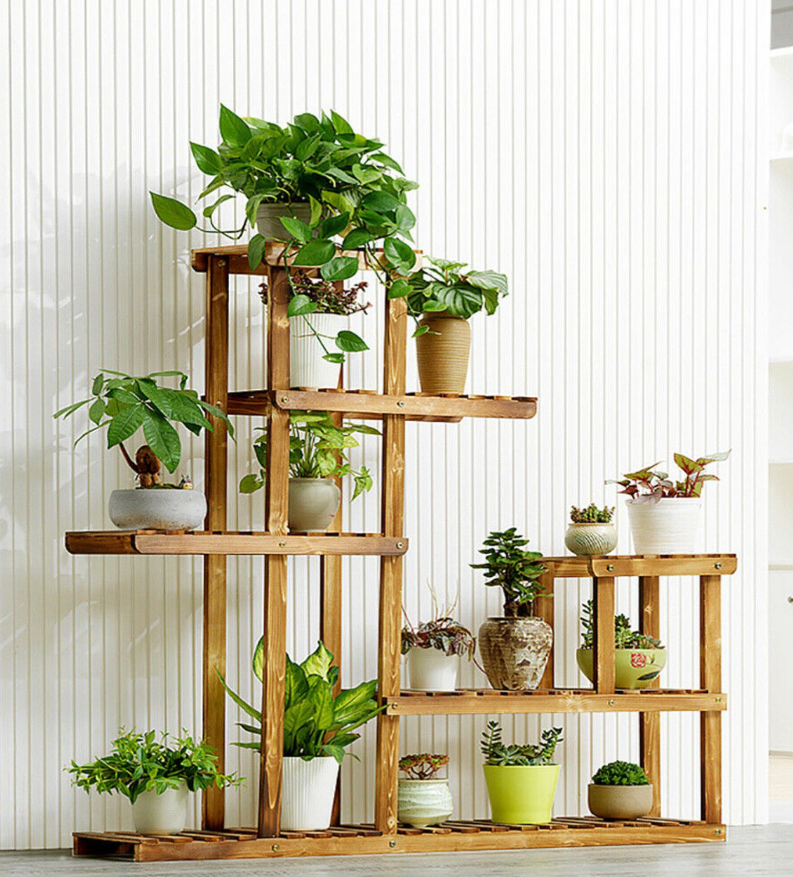 Wooden Multi-Tier Flower Rack Plant Stand Planter Display | Etsy