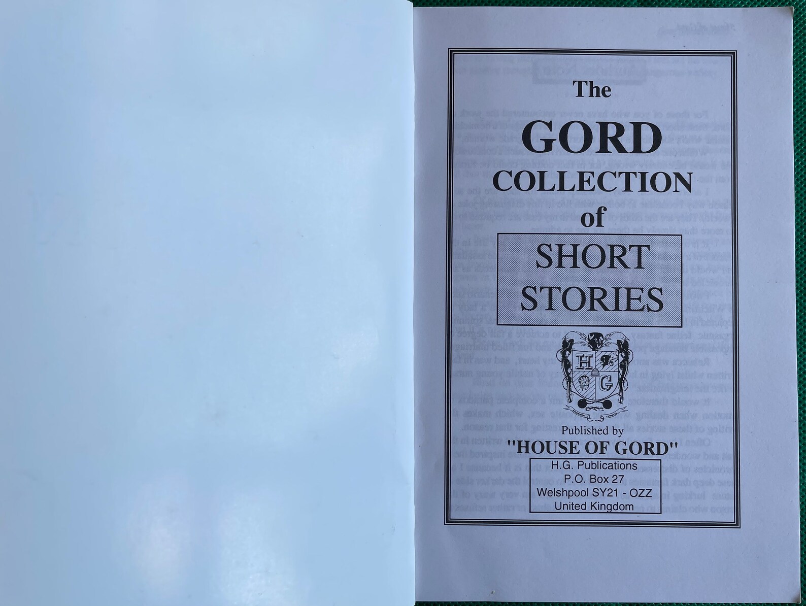 The Gord Collection Book One Short Stories - Etsy