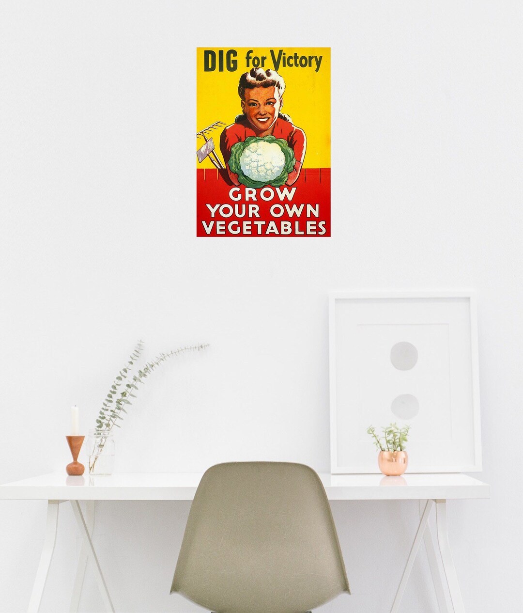 Grow Your Own Vegetables WW2 POSTER PRINT A5 A2 Food Production War ...