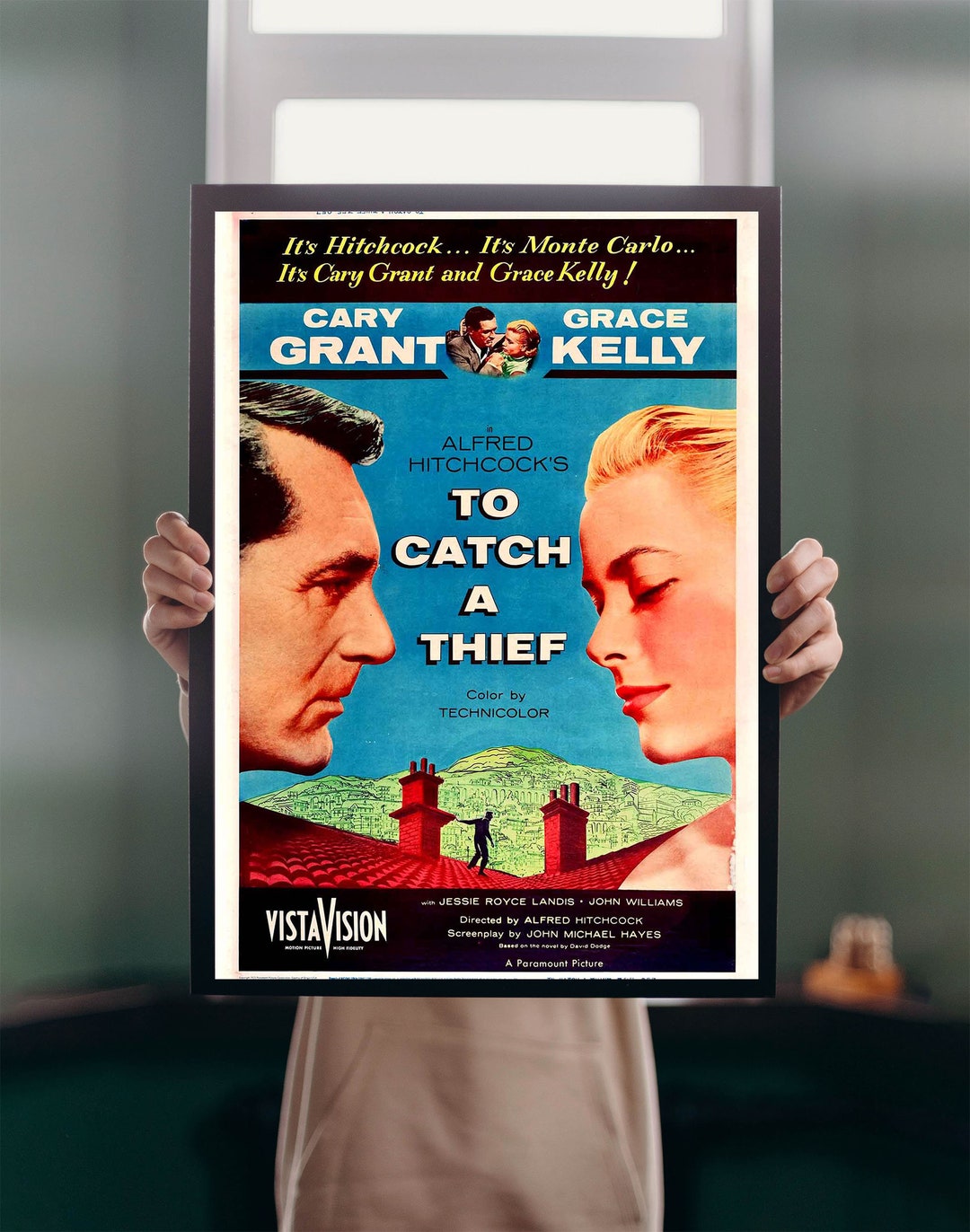 To Catch a Thief 1955 Movie POSTER PRINT A5 A1 Alfred Hitchcock Cary ...