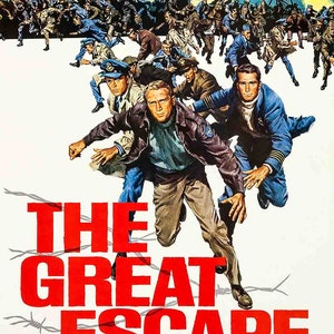 The Great Escape 1963 Movie POSTER PRINT A5-A2 60s Steve Mcqueen ...