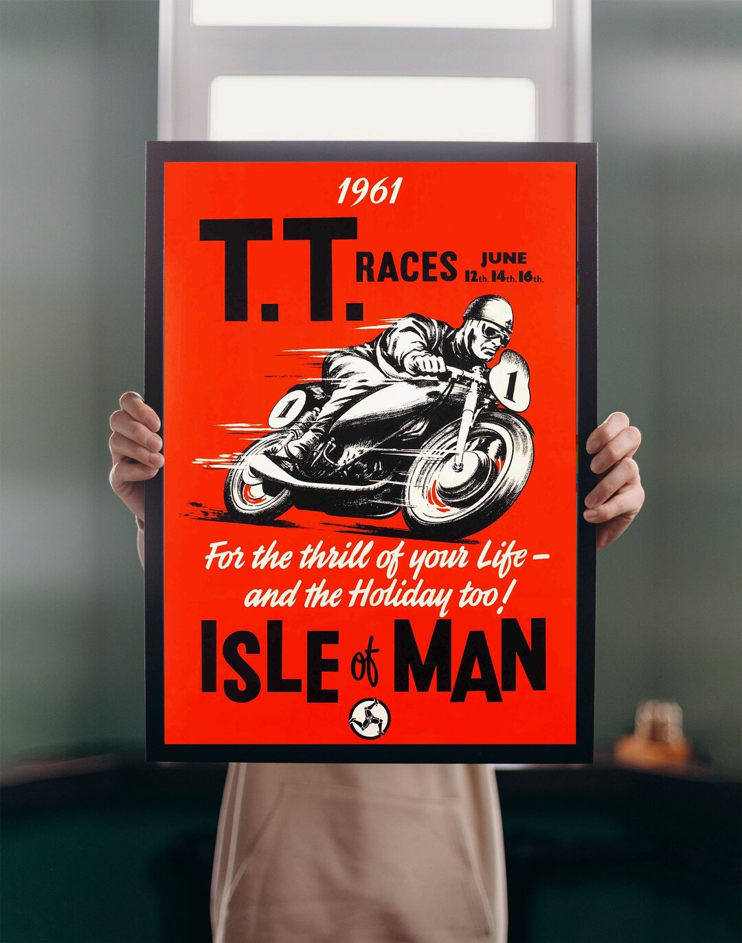 TT Races Isle of Man 1961 POSTER PRINT A5-A1 Vintage Retro Motorbike ...